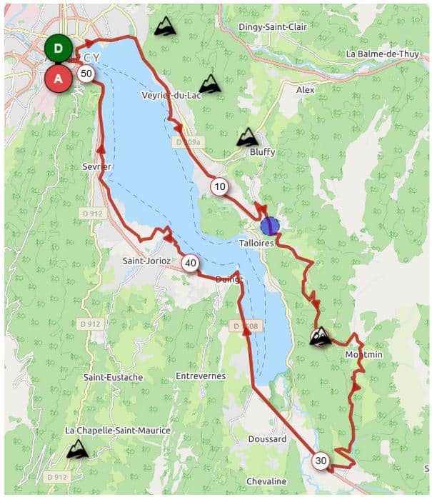 Itinéraire vélo Annecy : tour du lac, parcours et conseils